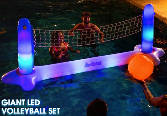 PoolCandy Illuminated Giant LED Volleyball Set 105" x 28" x 35" – Smith ...