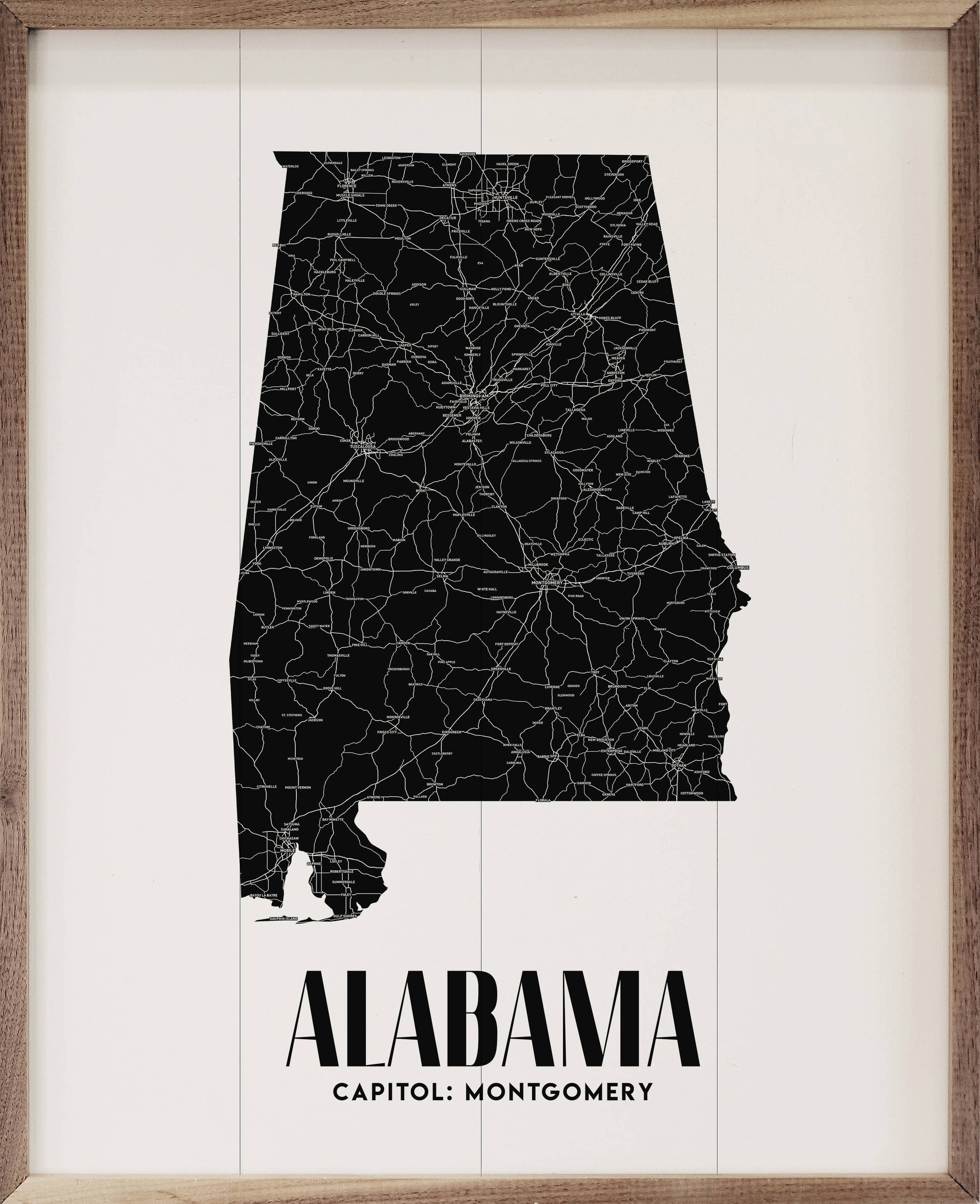 Alabama State Print – Smith Lake Gifts and Outdoors, LLC